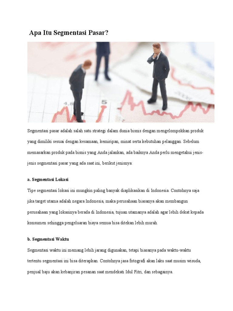 Apa Itu Segmentasi Pasar | PDF