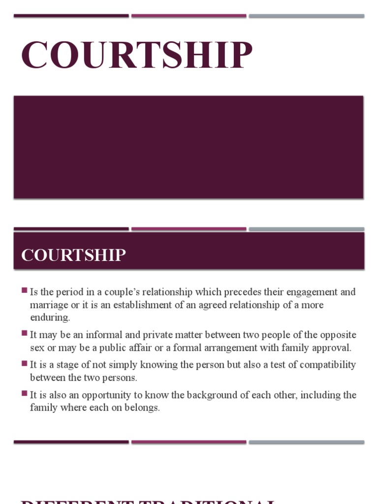 MAPEH 8 Courtship in The Philippines | PDF | Love | Interpersonal ...