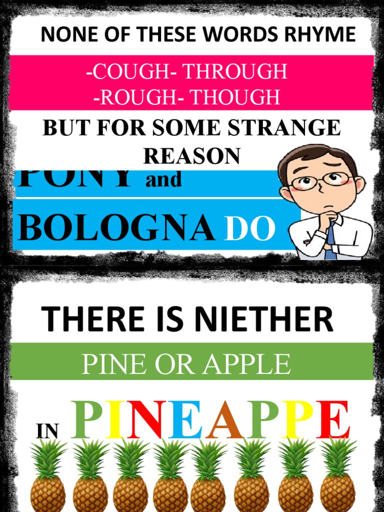 Cough-Through - Rough - Though: None of These Words Rhyme | PDF