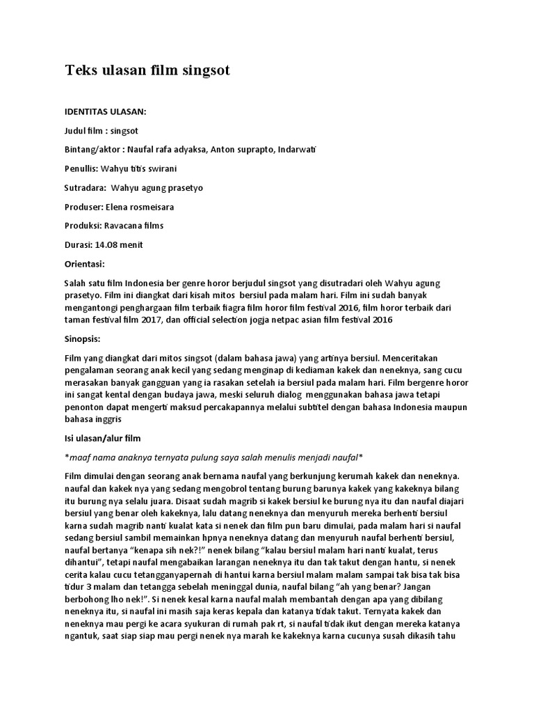 Tugas Teks Ulasan | PDF