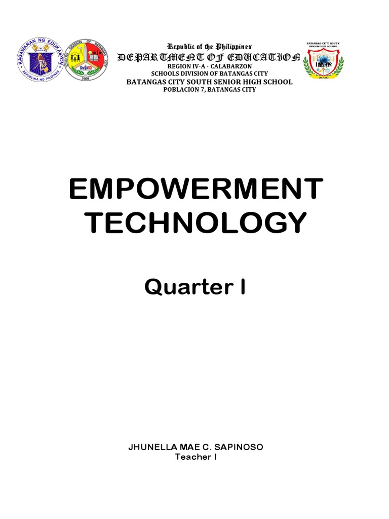 Etech Q1 As | PDF | Educational Technology | World Wide Web