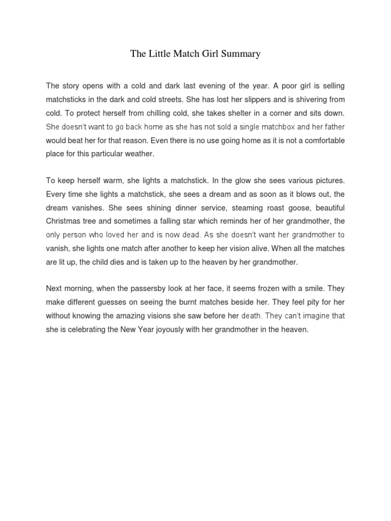 The Little Match Girl | PDF