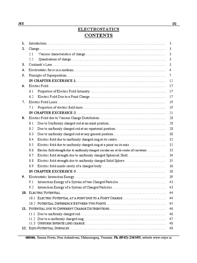 Electrostatics Class 12 Physics Chapter 1 | PDF | Electric Charge | Force