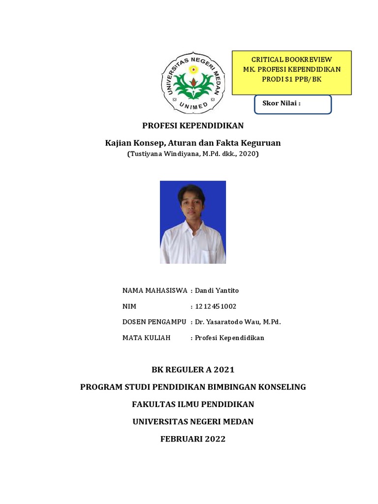 CBR Profesi Kependidikan Dandi Yantito | PDF