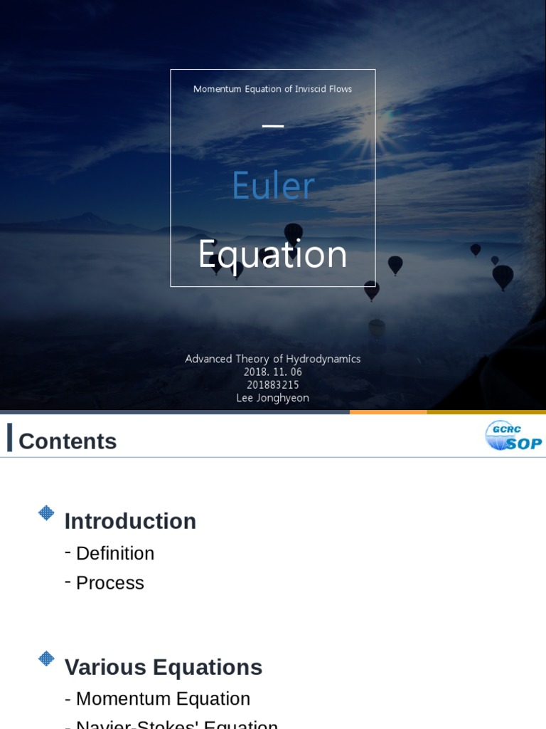 Euler Equation | PDF