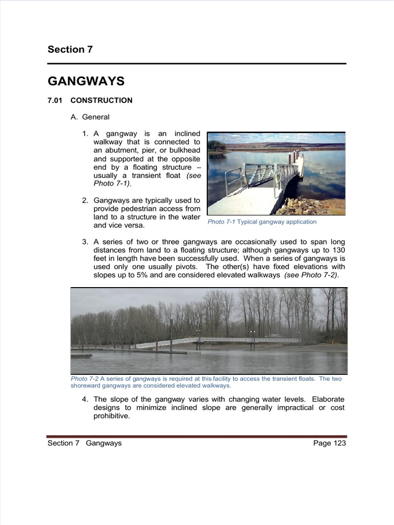 Gangway Construction and Design Guidelines | PDF | Deep Foundation ...