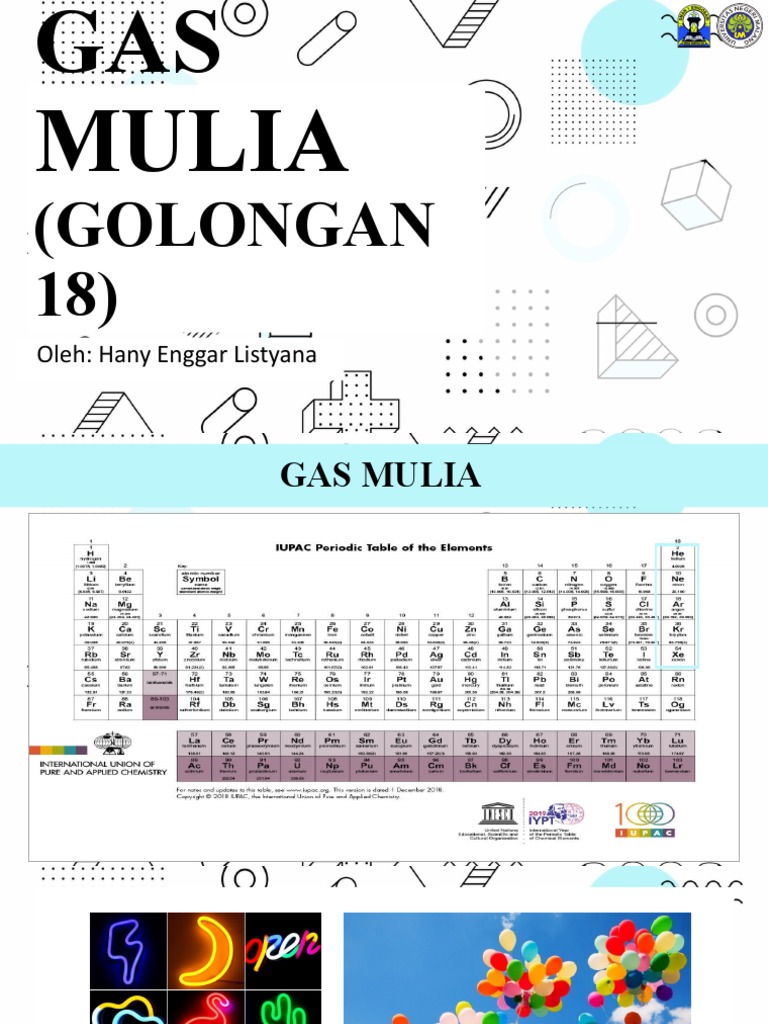 Kimia Unsur Gas Mulia | PDF