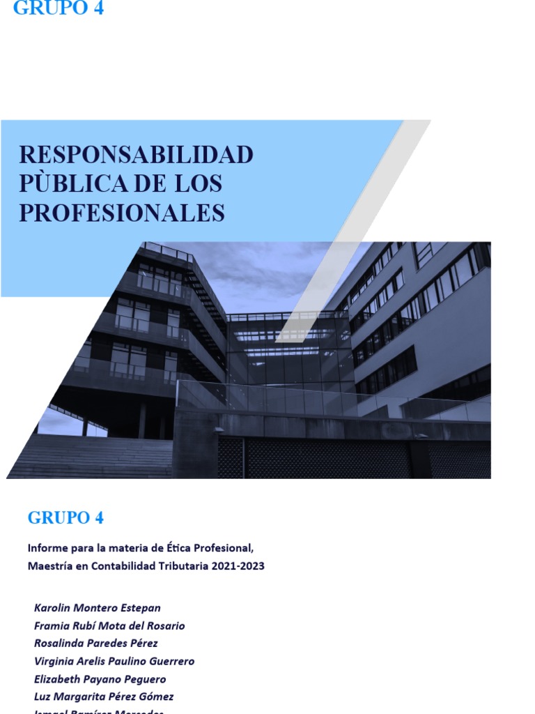 Responsabilidad Publica de Los Profesionales 2.0 | PDF | Contabilidad ...