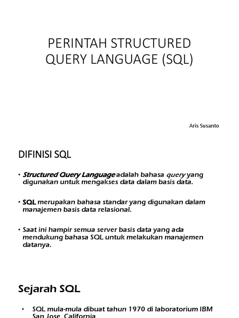 Perintah SQL | PDF