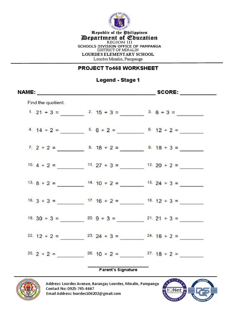 Project To468 Worksheets Documenting Student Progress Through 8 Stages ...