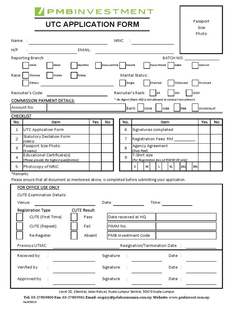 UTC Registration & CUTE Exam Form | PDF | Indemnity | Breach Of Contract