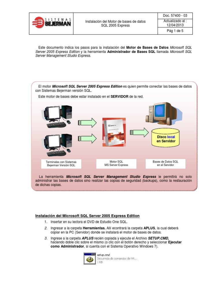 Instalacion Del Motor SQL 2005 Express | PDF