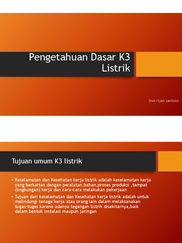 K3 Listrik | PDF