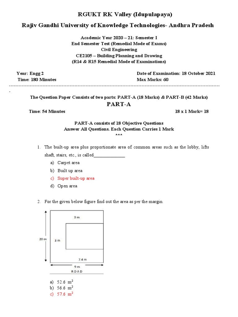 AY20-21 - CE - E2 - SEM1 - BP&D - EST-REM - Oct 18, 2021 - QP | PDF ...