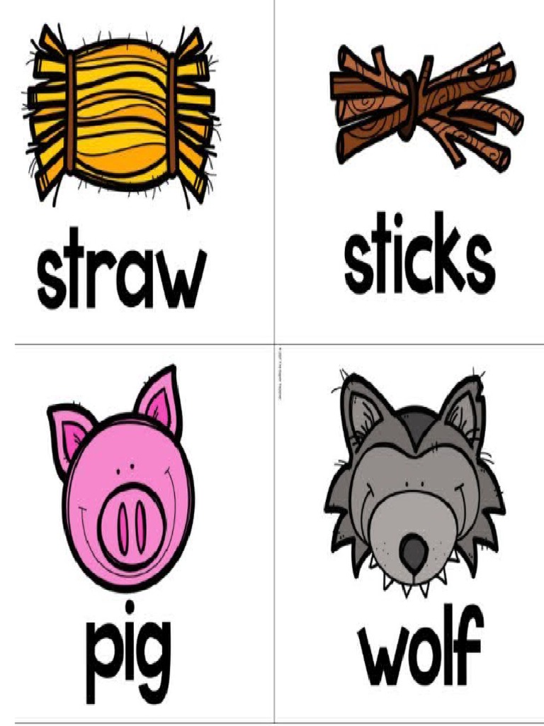 3 Little Pigs Flashcards | PDF