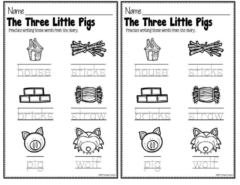 3 Little Pigs Vocabulary | PDF