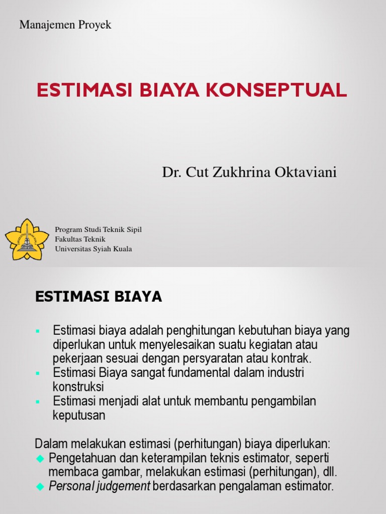 Estimasi Biaya Konseptual | PDF