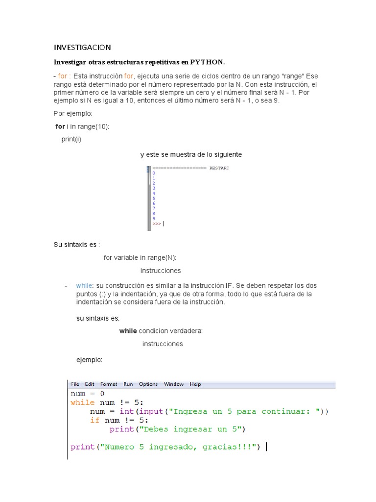 Programacion en Python | PDF