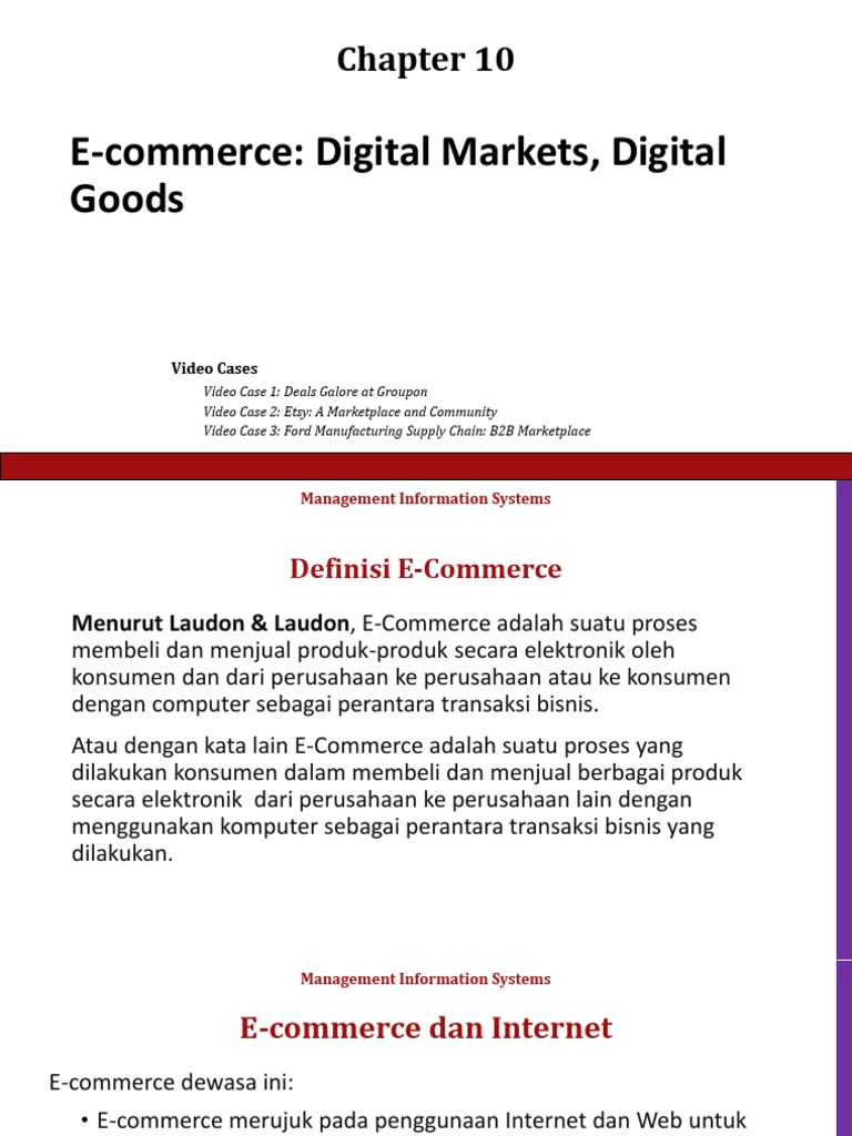 Materi Ajar Chapter 10 - E-Commerce Digital Markets Digital Goods New | PDF | Komputer