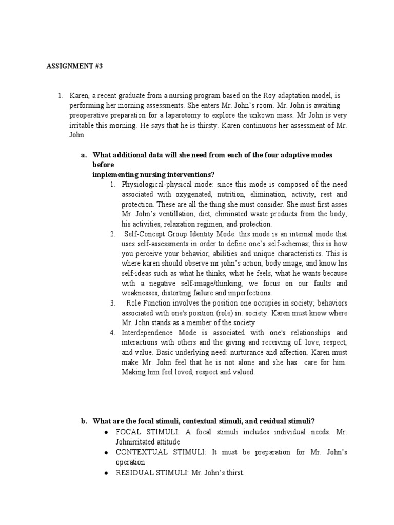A. What Additional Data Will She Need From Each of The Four Adaptive ...