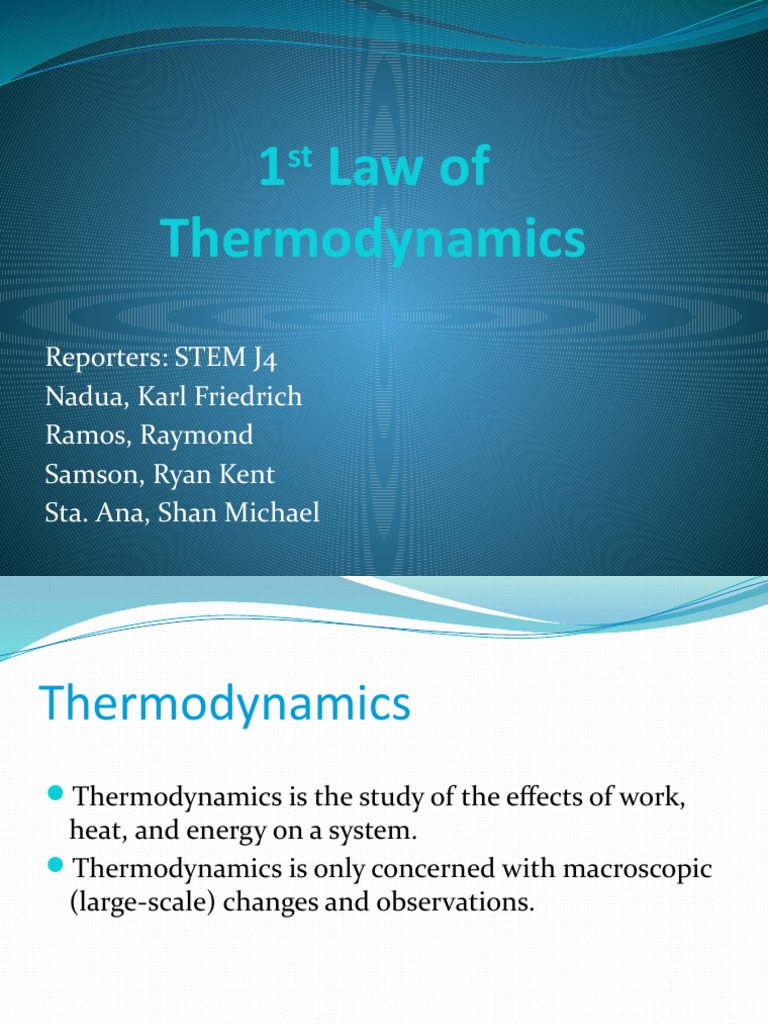 STEM J4 - 1st Laws of Thermodynamics | PDF | Heat | Gases
