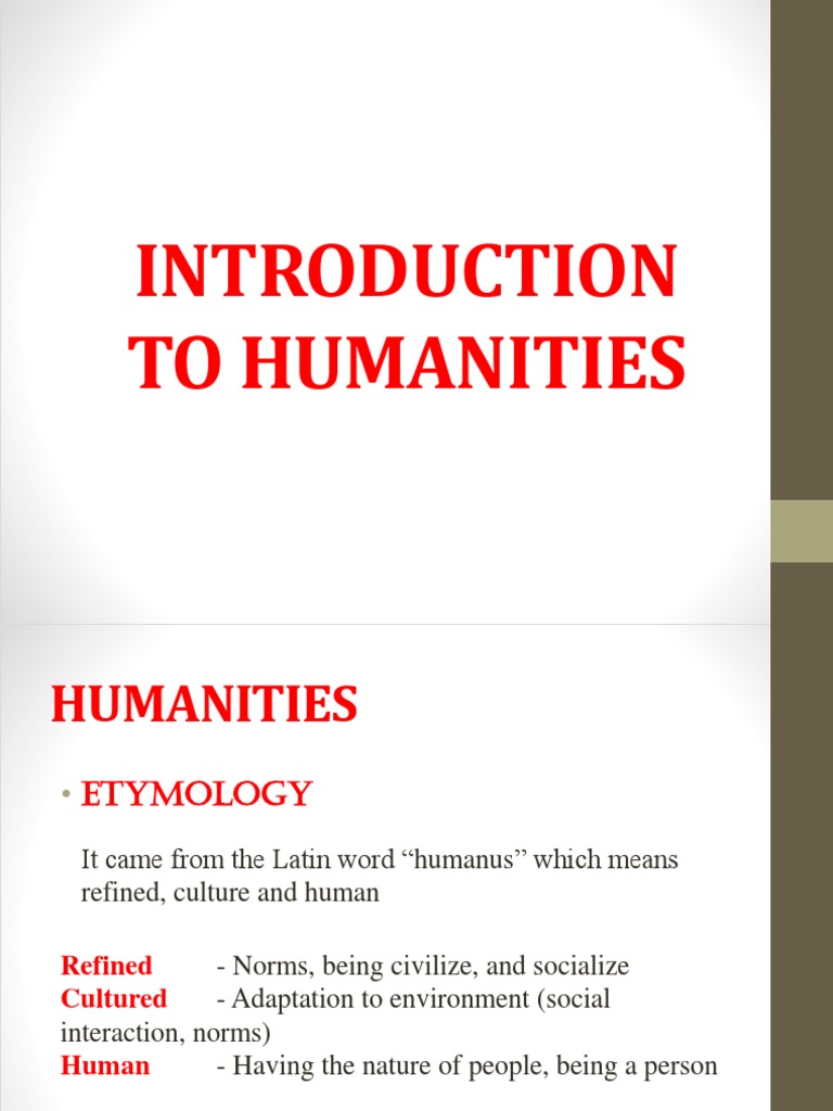 To Humanities | PDF | Morality | Humanities