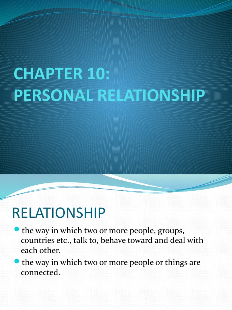 Elements of Personal Relationships | PDF | Self-Improvement