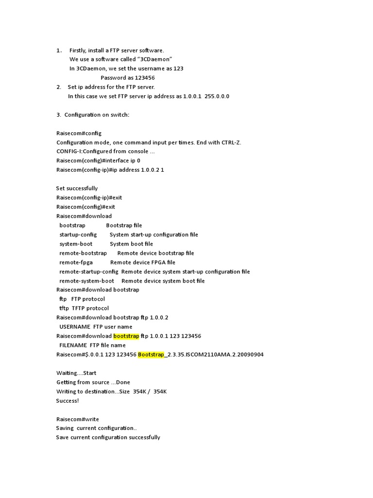 Raisecom Ethernet Switch Upgrading Conifiguration Guide - ROS | PDF ...