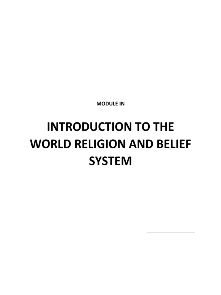 Introduction To World Religions and Beliefs System Module G-12 | PDF