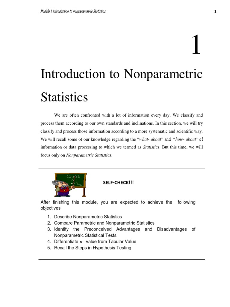 Chapter 1 Introduction To Non Parametric Statistics Pdf Statistical Significance Statistics