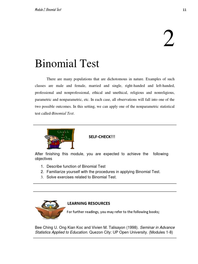 Chapter 2-Binomial Test | PDF | Statistics | Statistical Hypothesis Testing