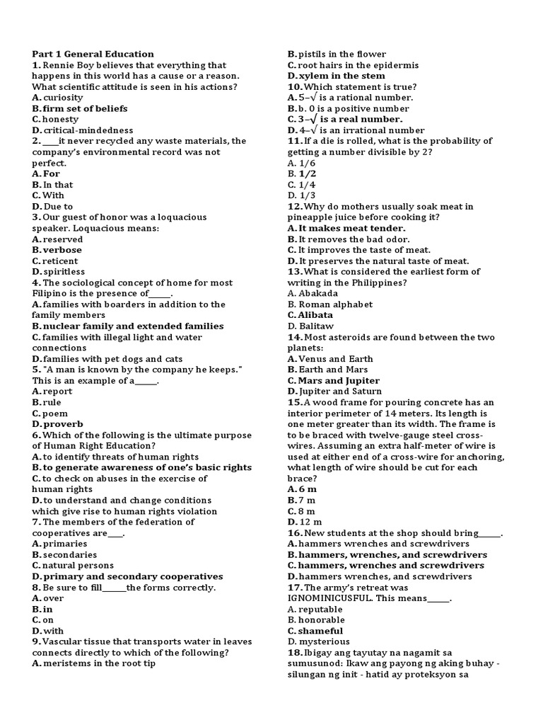 Part 1 Answer Key | Download Free PDF | Reproduction
