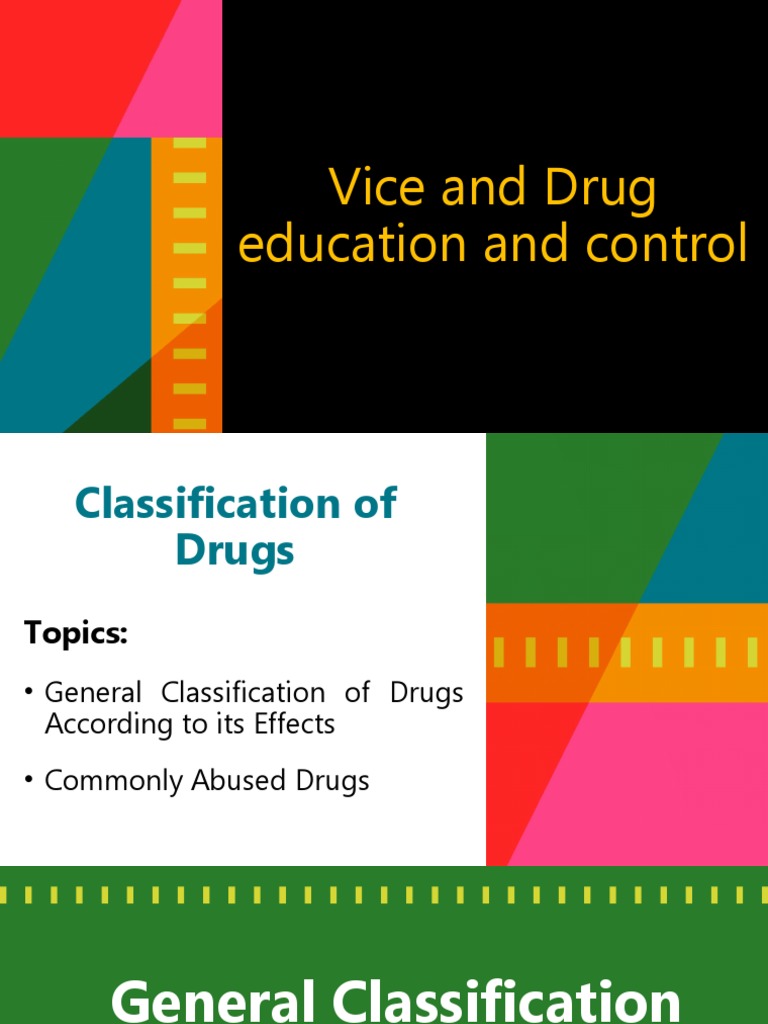 (Lecture 2) Vice, Drug Education and Control | PDF | Morphine | Heroin