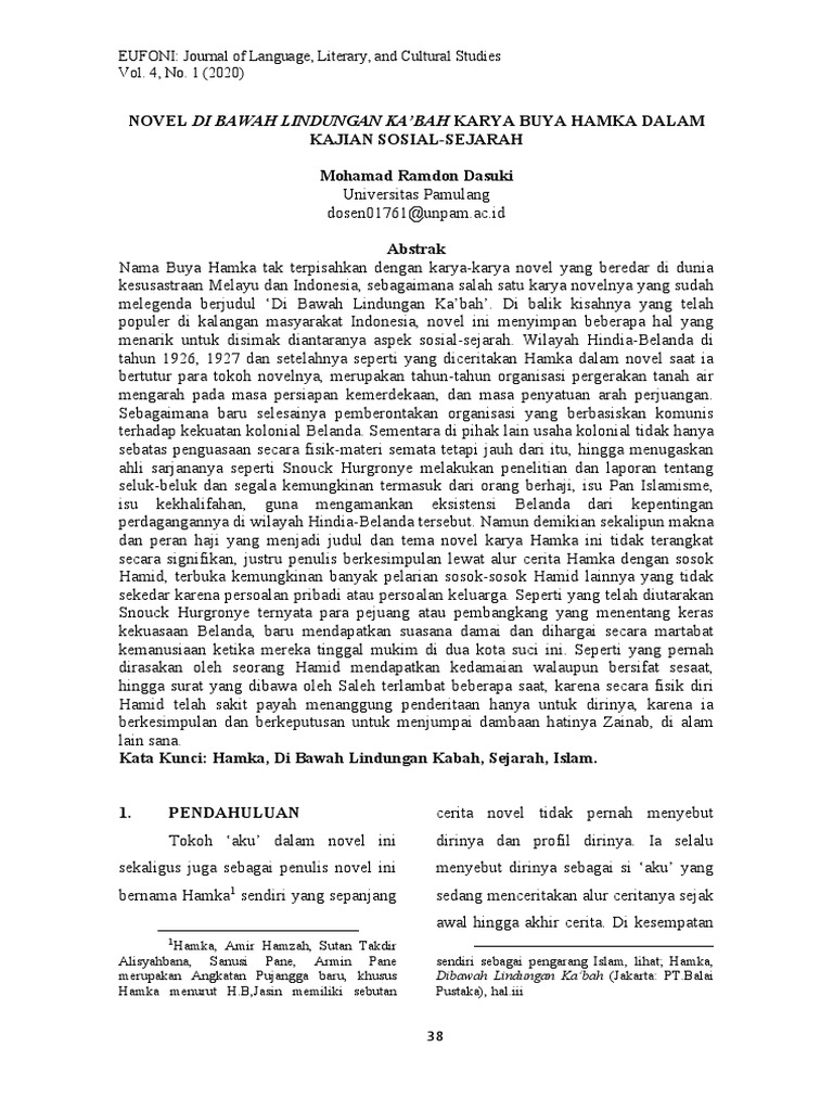 Kajian Novel Hamka | PDF