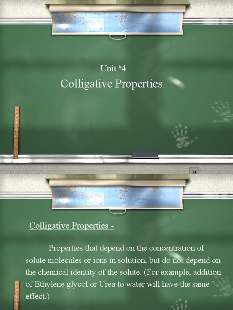 Colligative Properties.: Unit 4 | PDF | Mole (Unit) | Physical Quantities