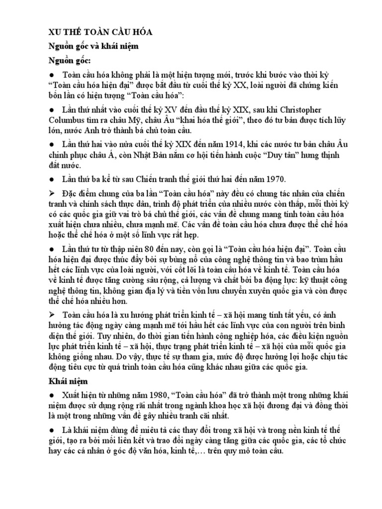 xu thế toàn cầu hóa | PDF