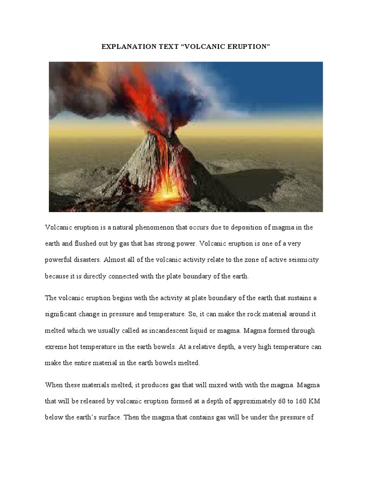 Explanation Text "Volcanic Eruption" | PDF