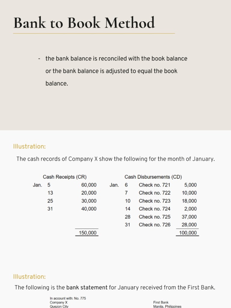 Bank To Book Method | PDF | Finance & Money Management