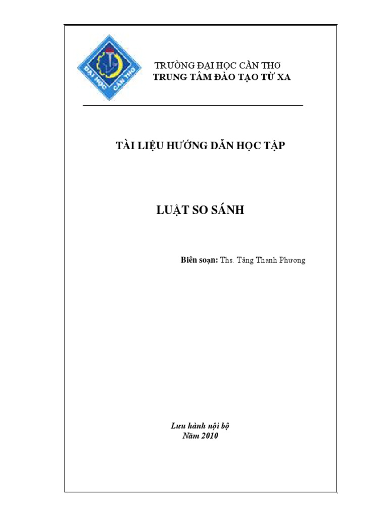 Giao Trinh Luat So Sanh | PDF