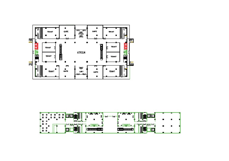 Denah Mall Dan Apartemen LT 1 | PDF