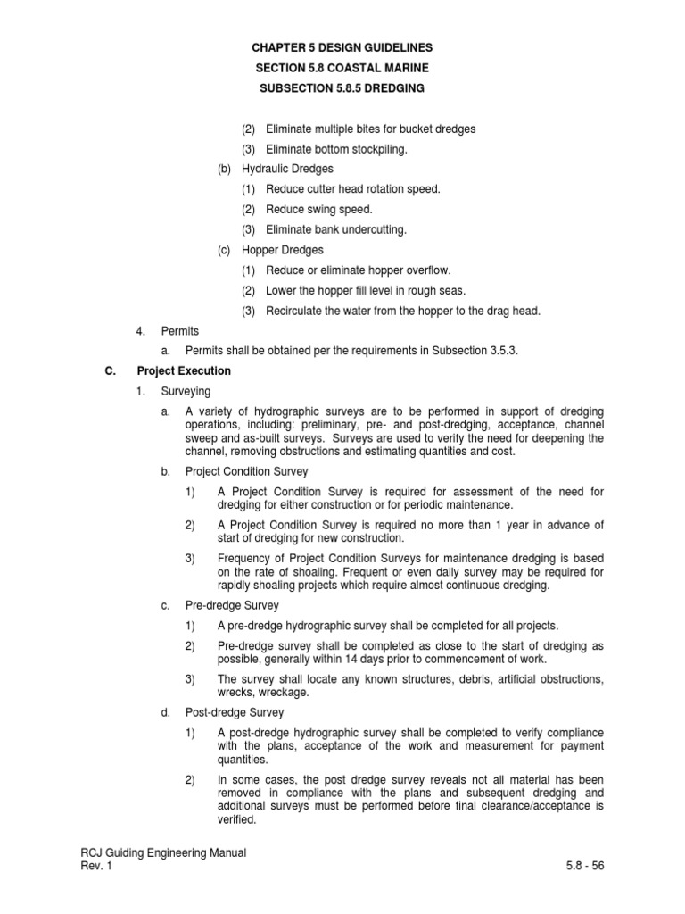 Project Execution For Dredging | PDF | Dredging | Civil Engineering