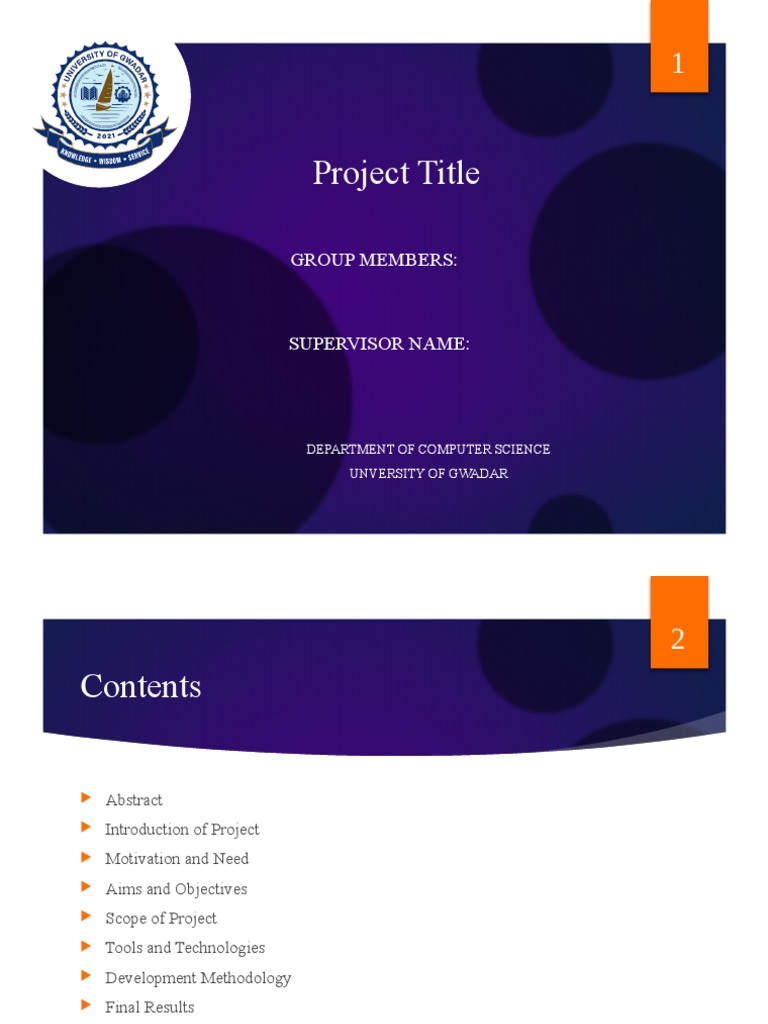 FYP Project Presentation Format | PDF