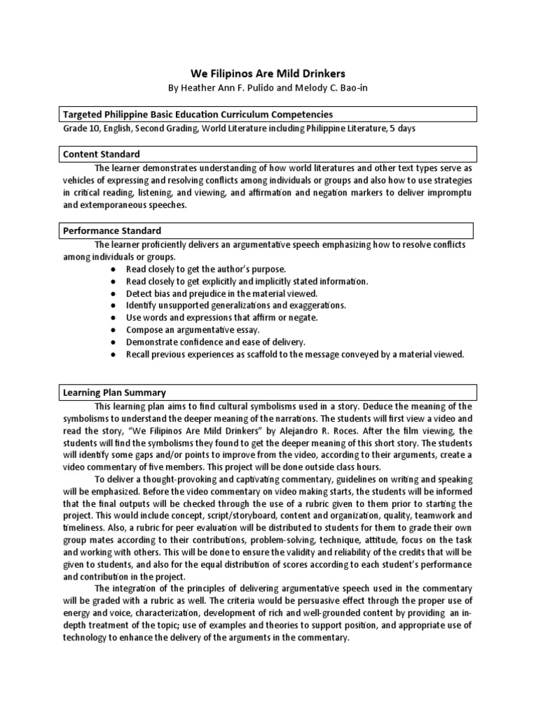 Worksheet On Learning Outcomes | PDF | Rubric (Academic) | Educational ...