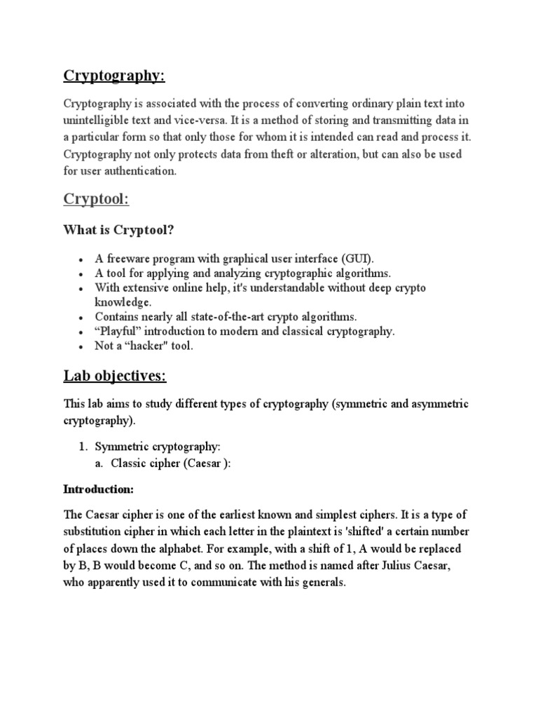 Cryptool Pdf Cryptography Encryption