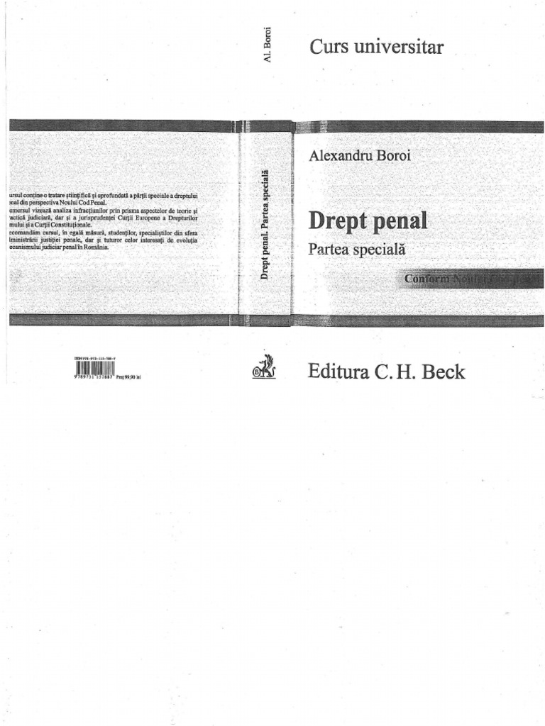 Alexandru Boroi Drept Penal Special PDF | PDF