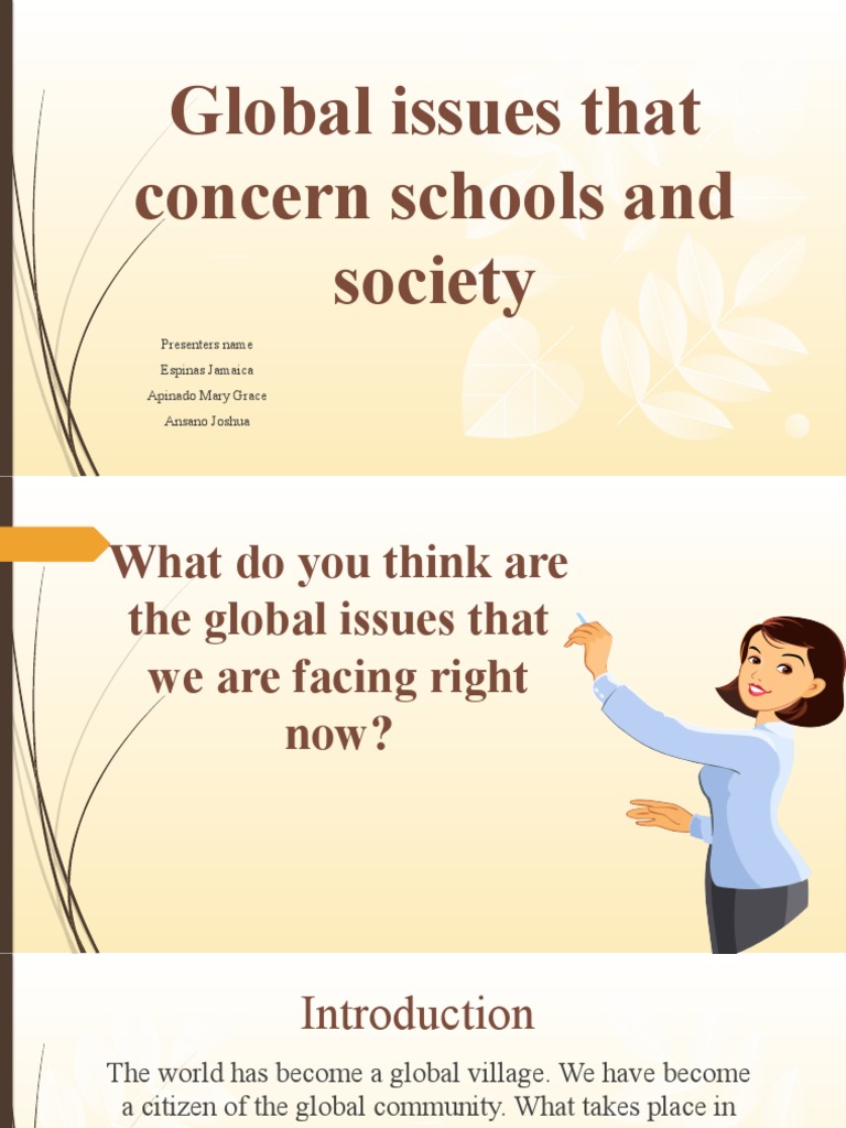 Global Issues That Concern Schools and Society | PDF | Sustainability ...