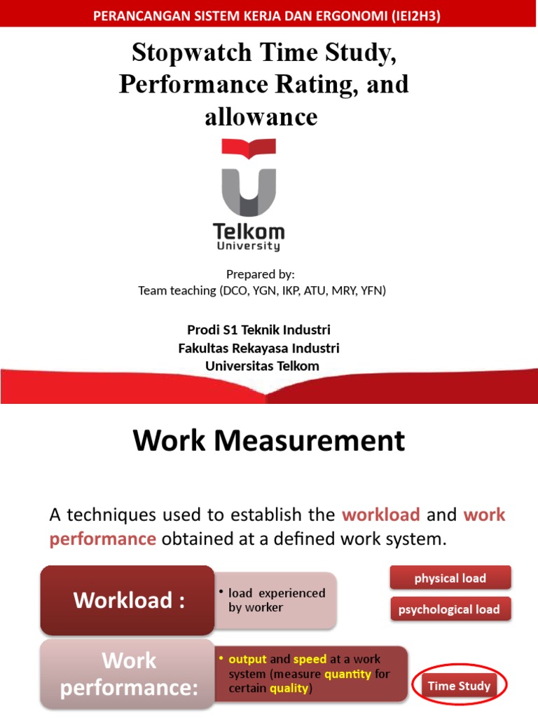 Stopwatch Time Study Methodology | PDF