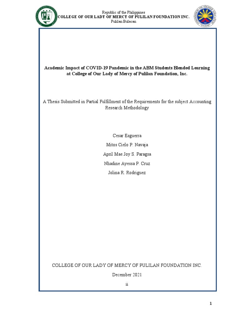 Chapter 1 To 3 Template | PDF