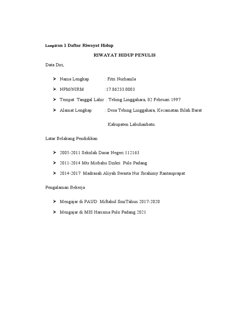 Lampiran Skripsi | PDF