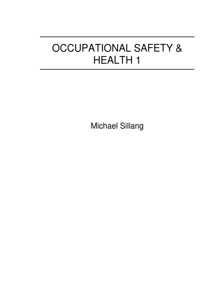 Occupational Safety Health Book PDF | PDF | Occupational Safety And ...